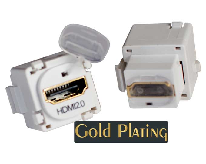 HDMI 4Port Gang Clipsal Style Wall Plate Gold Plate High Speed 3D4K C ...